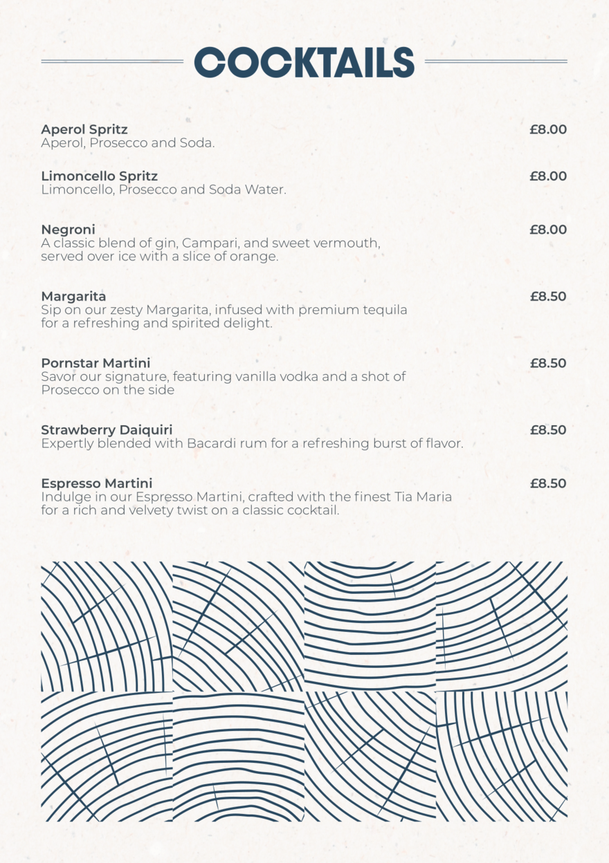 Menu | Caprice Restaurant